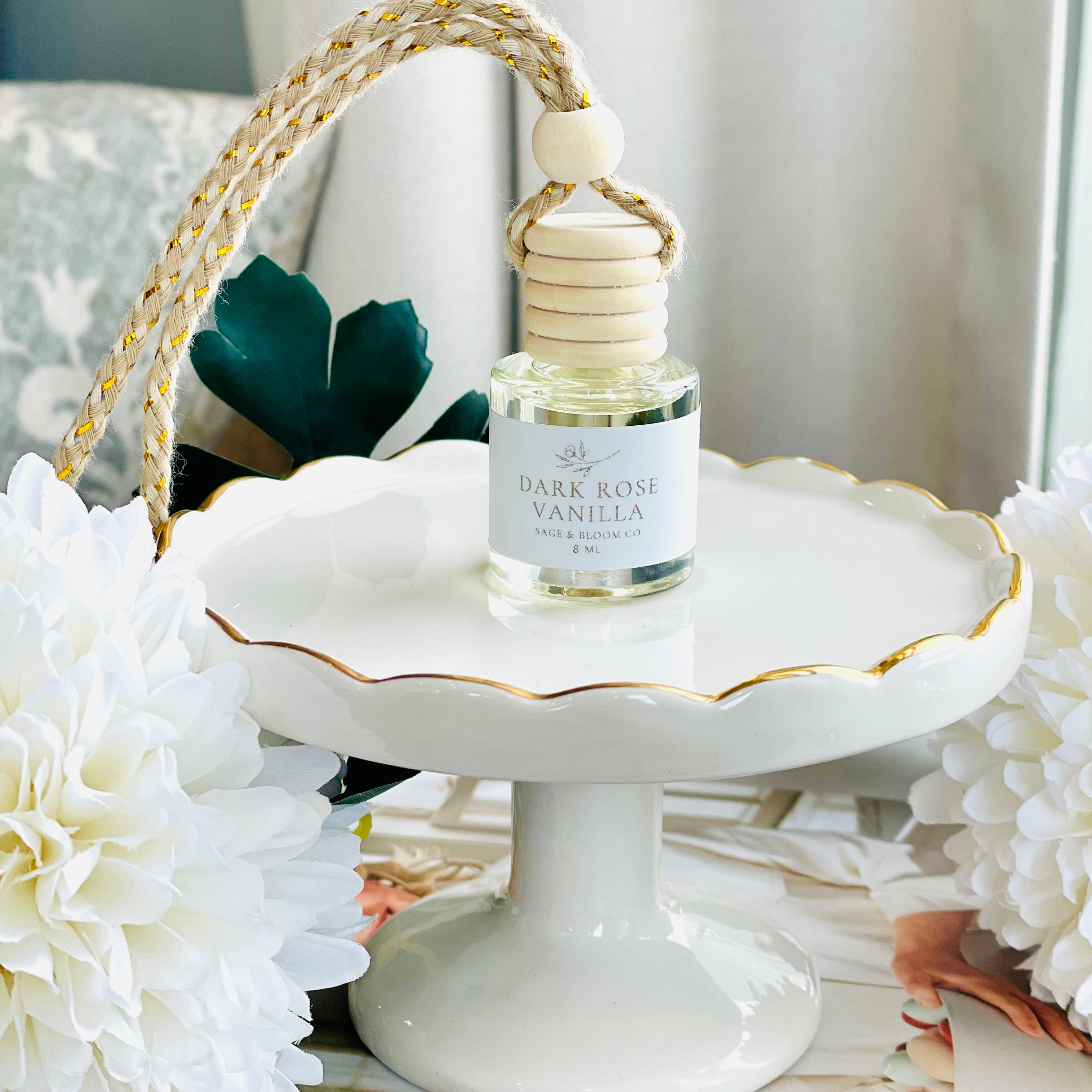 Dark Rose Vanilla Car Diffuser – Sage and Bloom Co